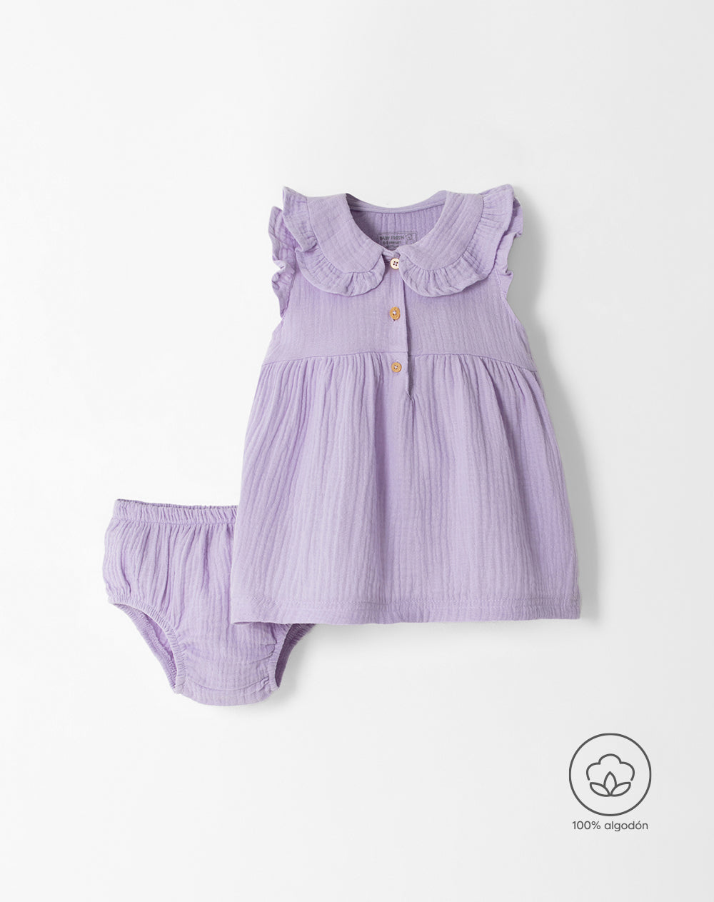 Conjunto vestido + bloomer bebé niña
