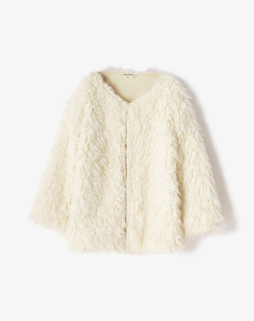 Chaqueta regular fit sin capucha crema