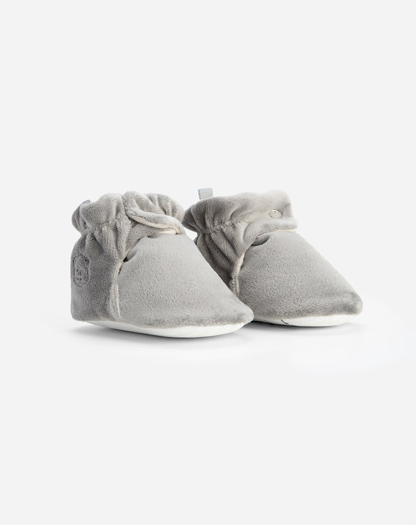 Botines escarpines suela blanda gris bebé unisex